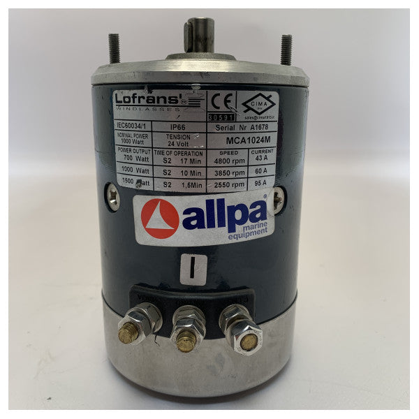 USED Lofrans MCA1024M 1000W | 24V windlass electro motor - EC60034-1