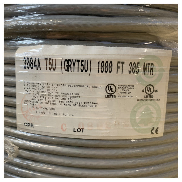 Belden 3084A Marine T5U CAN Bus Cable 305M - Durable, Shielded & UV-Re