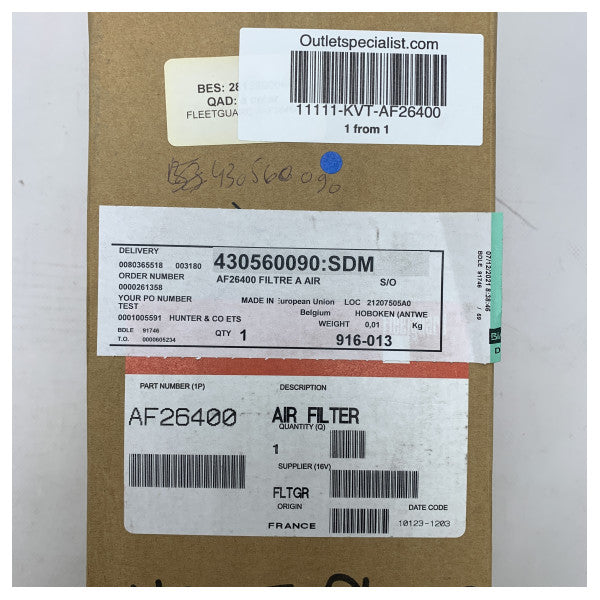 Bieden: Fleetguard AF26400 engine air filter