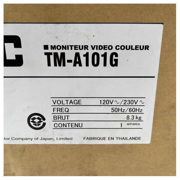 JVC 10 inch CCTV Monitor 300TVL - TM -A101G